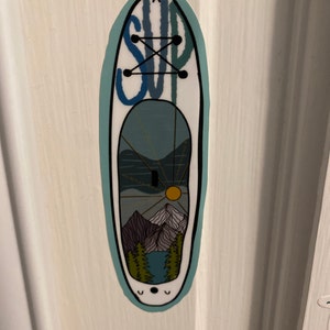SUP Mountain Sticker - Etsy UK