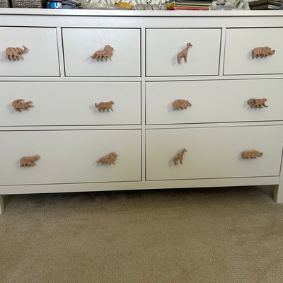 Safari Animal Dresser Knob for Nursery Drawer Pull Handle for - Etsy