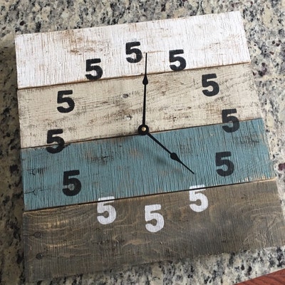 Wood Wall Clock, Rustic Modern Farmhouse Style, Beach House Wall Decor ...