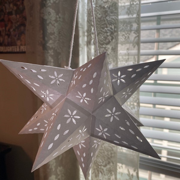3D Flower Star Luminary Lantern - SVG CUTTING File and Pdf Special ...