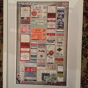 Atlanta Braves Vintage Ticket Stub Collage Print 11 by 17 or 15 by 24 ...