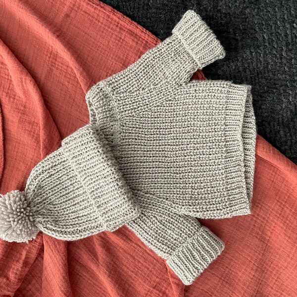 2 in 1, Knitting Patterns Set, Knit Pattern Baby Jumper, Pattern in ENGLISH, Knit Pattern Baby ...