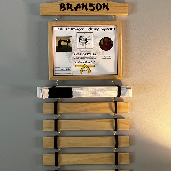 Kung Fu Sash Display - Etsy