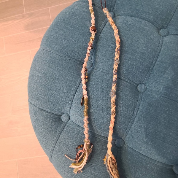 Hemp Macrame Boho Hair Wrap Yarn Dreadlock Decoration for Hair - Etsy