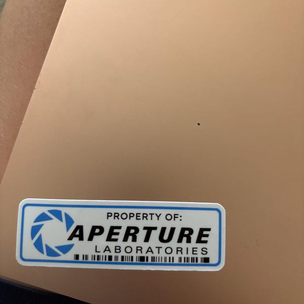 Property of Aperture Laboratories Sticker, Portal Sticker, Aperture ...