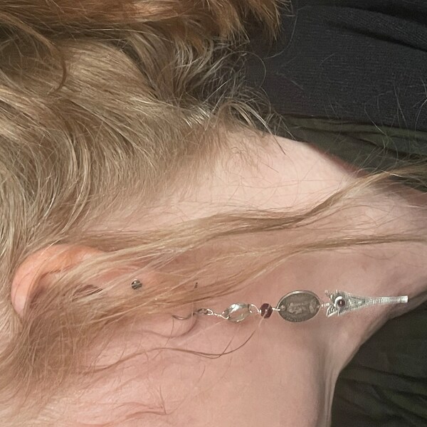 Single Earring, Long Earring, Dangle Earring, Porcelain Earrings ...