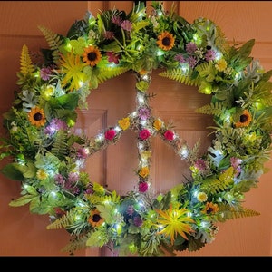 Flower Power Peace Sign - Etsy