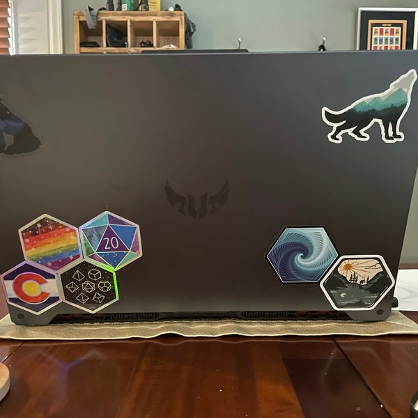 Blue D20 Nat 20 - Holographic Hexagon Sticker - Etsy