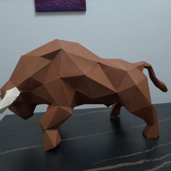 Frog Papercraft Template, Abstract Low Poly 3D Origami, Home Decor ...
