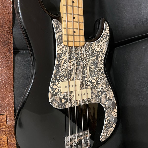 Custom Graphical Pickguard to Fit Fender P Bass Precision Bass Paisley ...