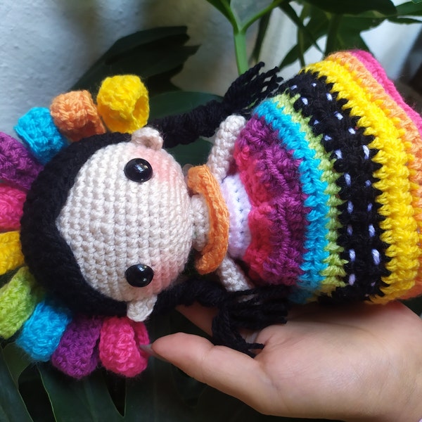 Princess Lele Amigurumi Doll Crochet Pattern, Frida Khalo Amigurumi ...