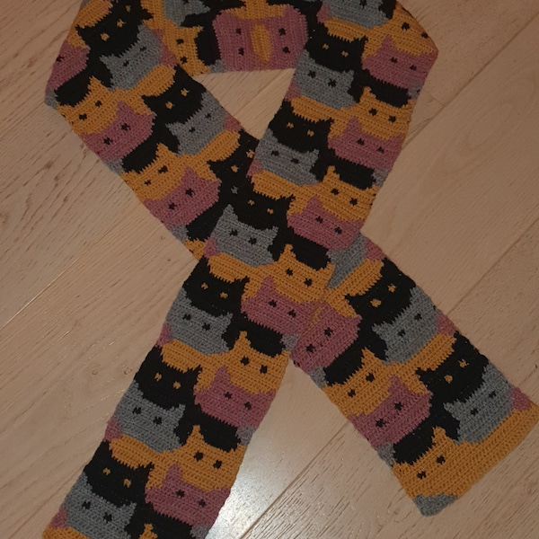 Crochet Cat Scarf Pattern 2 (DIGITAL PDF PATTERN) - Etsy