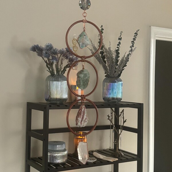 Agate Gemstone Wall Hanging-aesthetic Room Decor-unique Bohemian Home ...