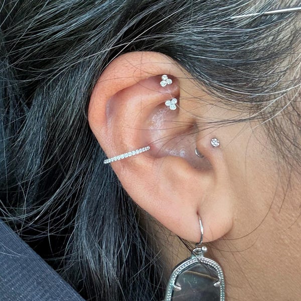 14k Gold 20G Cartilage Hoop,nose Hoop,helix Hoop,rook Hoop,tragus Hoop ...