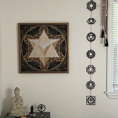 Metatron Cube Original Painting, Sacred Geometry Wall Art Decor ...