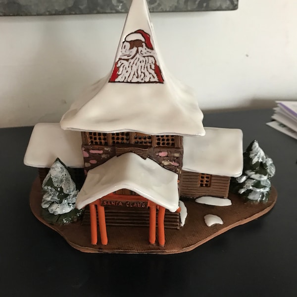 Real Santa Claus Christmas Village in Rovaniemi in Finland. Ceramic ...