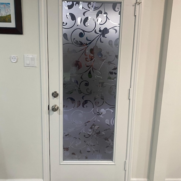 Glass Door Decal Frosted Glass Window Vinyl Sticker Etched Door Film ...