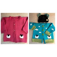 Knitting Pattern for Baby Sheep Cardigan and Hat 0-18 Months - Etsy Canada