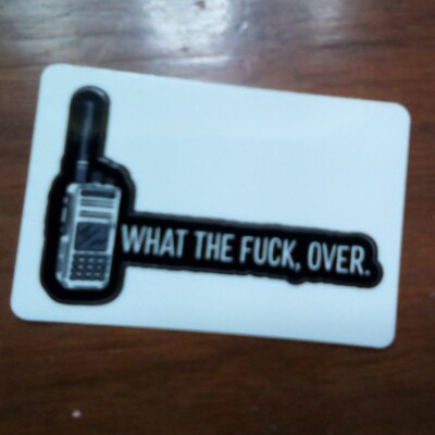WTF, Over Black Vinyl Sticker, Funny Stickers, Sarcastic Stickers, Meme ...
