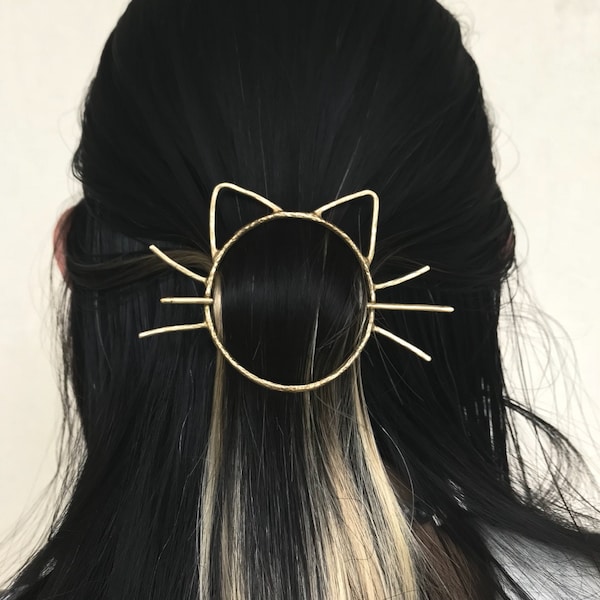 Handmade THE ORIGINAL Cat Hair Pin // Bun Holder // Whiskers Hair Slide ...