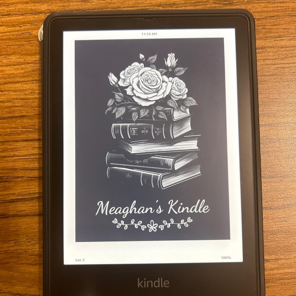 YOUR NAME Personalized Kindle Lock Screen, Wallpaper for Kindle ...