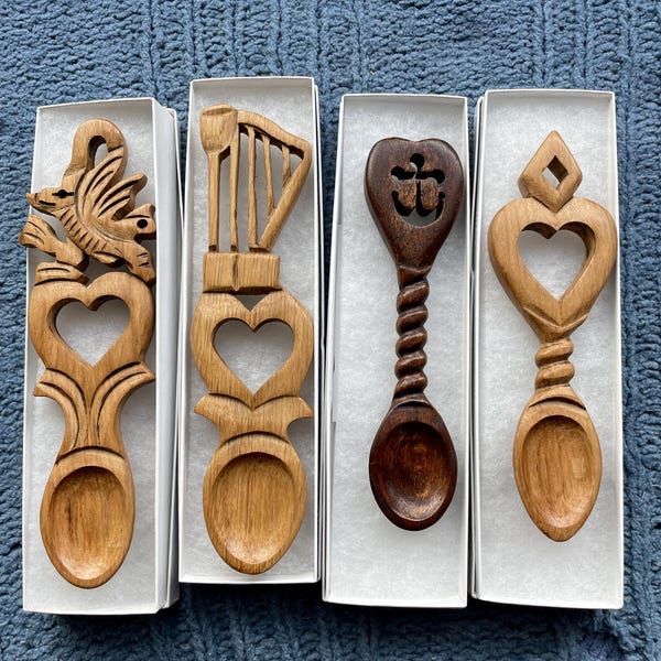 Hand Crafted Welsh Love Spoon 6E Light - Etsy