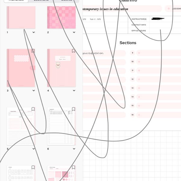 Student Digital Notebook, Notes for Students, College, Academic ...