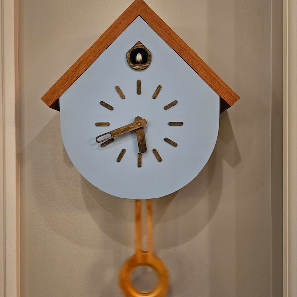 Cuckoo Clock Teardrop Handmade Modern Choose Your Hand Color - Etsy