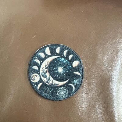 Moon Phase Patch Iron-on/sew-on Applique for Clothing Vest Jacket ...