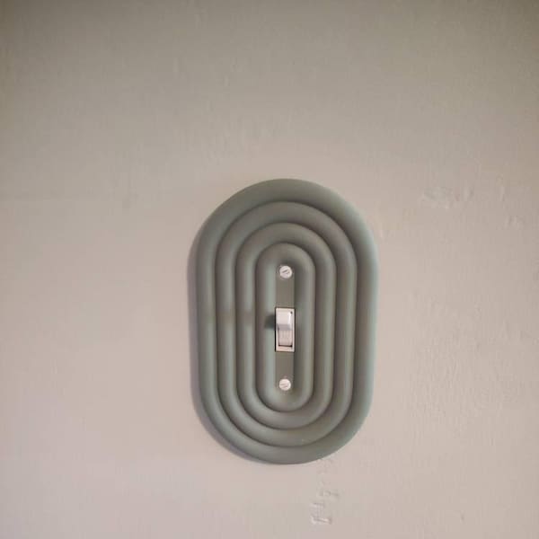 Mid-century Modern Oval Light Switch Cover Plate | Fits Toggle Switches ...