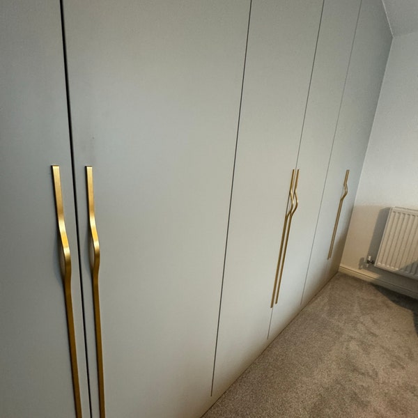 Extra Long Handles,gold/black Handle,drawer Pulls,kitchen Handles ...