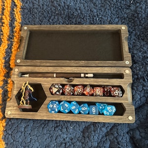 Dungeons Box™ D&D Dice Box USA Made Hero Dice Vault Handmade RPG Bamboo ...