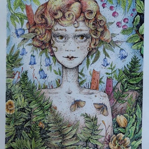 DRYAD A4 Digital Coloring Page by Karolina Kubikowska - Etsy