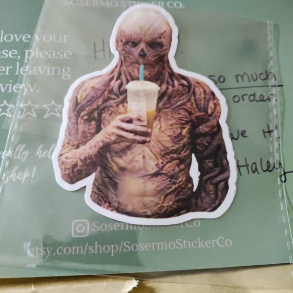 Vecna Drinking Coffee Sticker or Magnet - Stranger Things Season 4 - Etsy