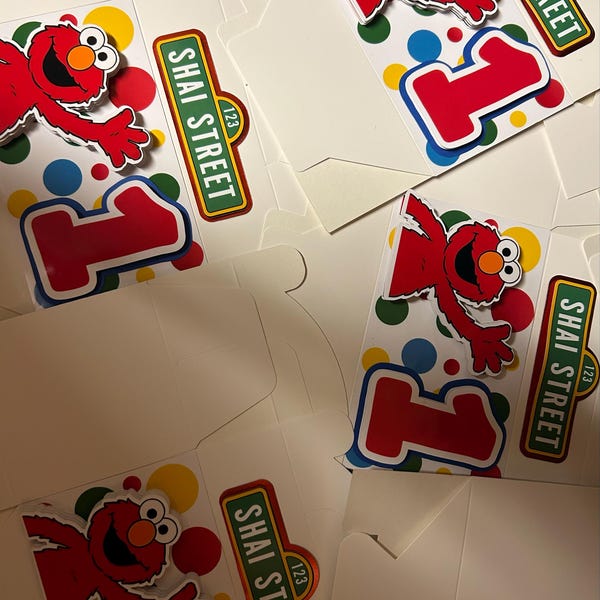 Elmo Favor Boxes, Sesame Street Treat Boxes, 3-D Gable Boxes - Etsy