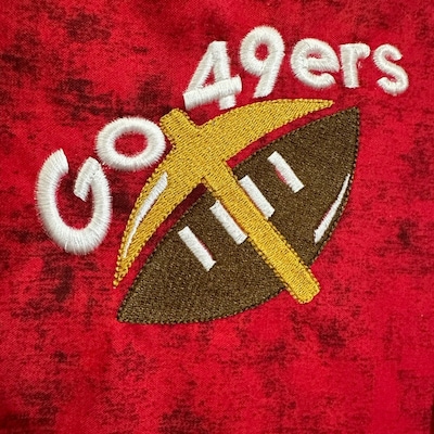 49ers Embroidery Design 3D Lettering, Embroidery Design, Machine ...