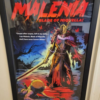 MALENIA BLADE of MIQUELLA Video Game Poster, Travel Poster, Gaming ...