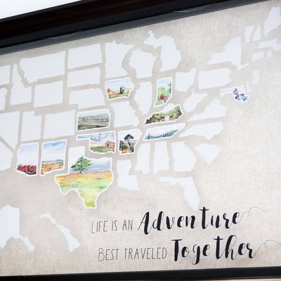 US Travel Rv Decal Map Rv Sticker Camper Decor Road Trip Map Motorhome ...