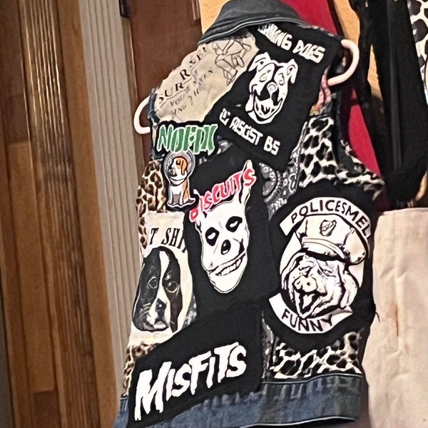 Biscuits Punk Rock Dog Embroidered Patch - Etsy