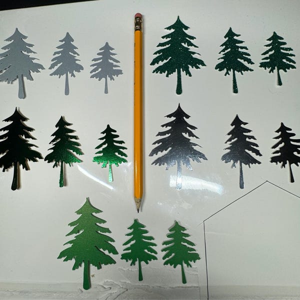 Die Cuts Tree Branches 18 Pieces Foil Glitter Cardstock Scrapbook ...