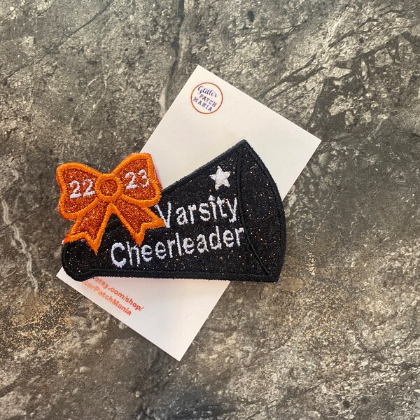 Sparkly Megaphone Embroidered Patches for Cheerleaders Patch Jv ...