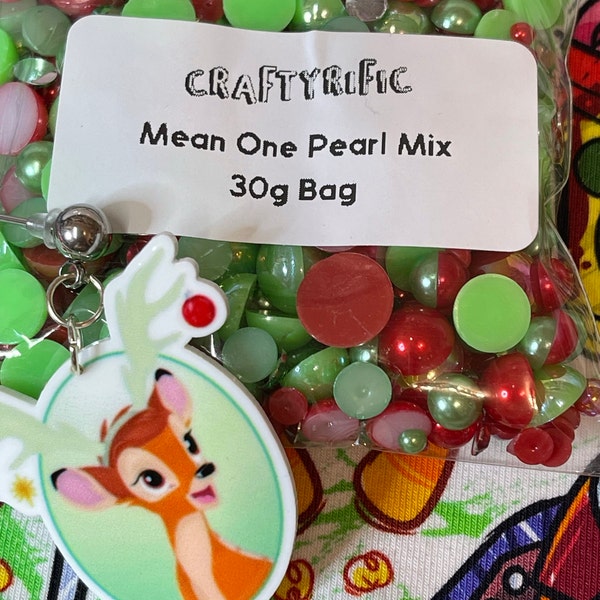 Mean One Pearl Mix, Flatback Pearls and Rhinestone Mix, Sizes Range 3MM ...