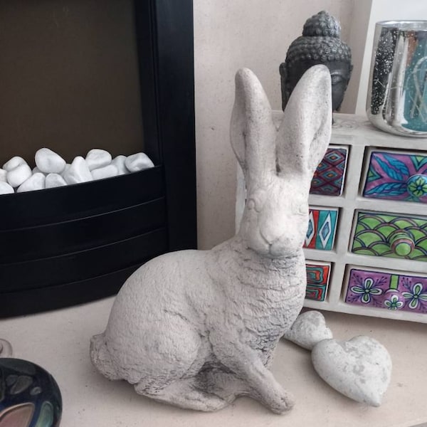 Stone Garden Large Traditional Hare Detailed Garden Ornament - Etsy UK