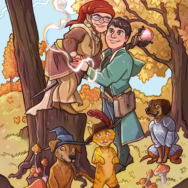 Custom Dnd Character Adventure Party Commission Art Fantasy Dungeons ...