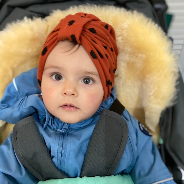 Bamboo Organic Baby Turban Hat / Top Knot Baby Head Wrap / Baby Shower ...