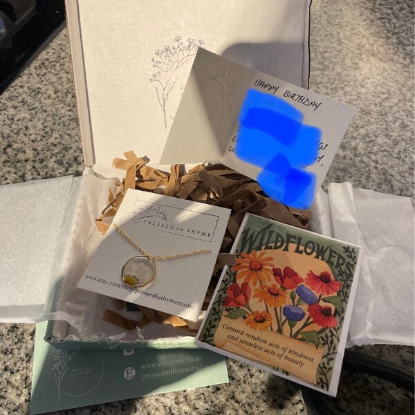 Cornflower Petal Necklace, Real Flower Necklace, Botanical Necklace ...