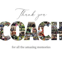 Coach Collage Frame, Custom Gift for Coach, Personalized Collage Gift ...