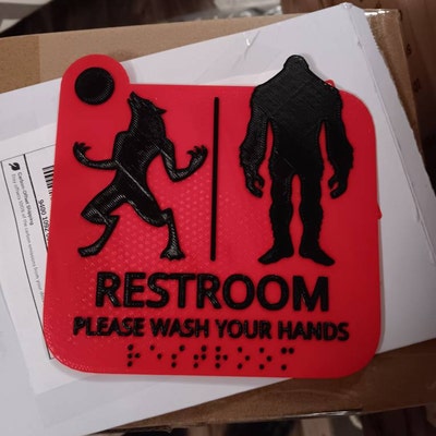 All Gender / Gender Neutral Bathroom with Urinal 3D Printed Restroom ...