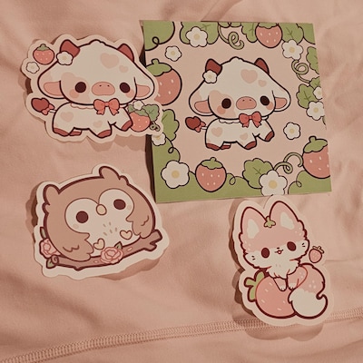 Howdy the Cow Matte Vinyl Sticker Kawaii Stickers Cute Decal Cute ...