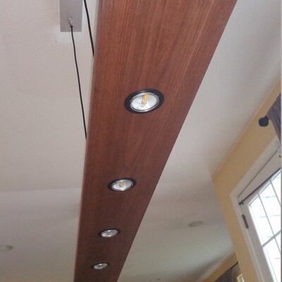 Modern Track Light Black With Walnut - Etsy